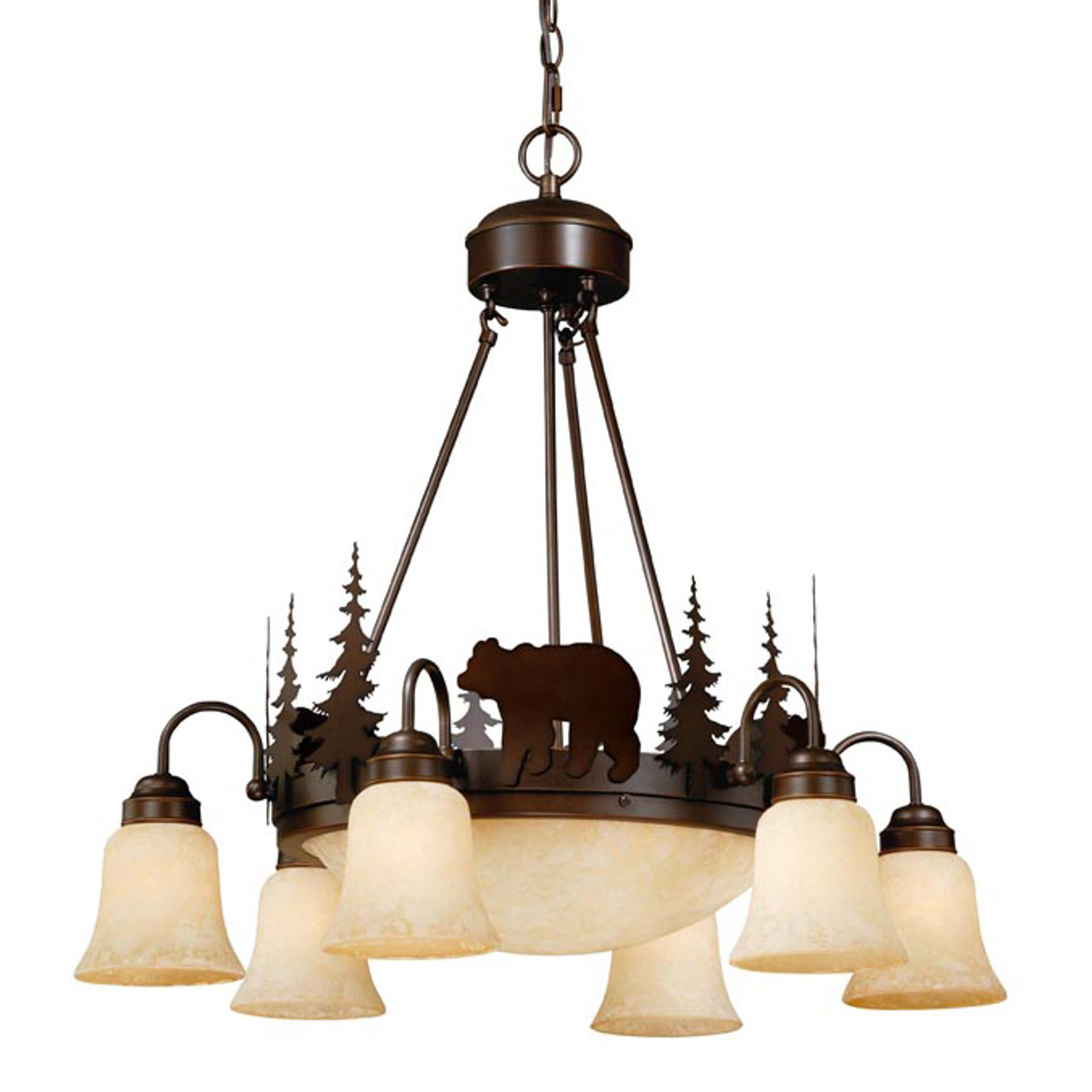 Rustic Chandeliers: Montana Downlight Chandelier | Black Forest Decor