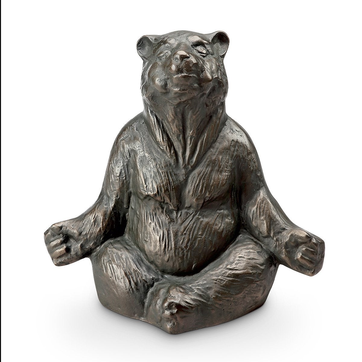 Zen Yoga Bear Garden Sculpture | Black Forest Decor