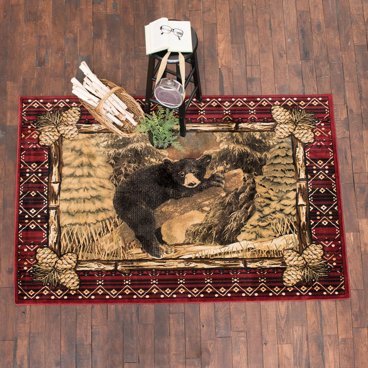 Cozy Bear Cub Rug - 8 x 10 | Black Forest Decor