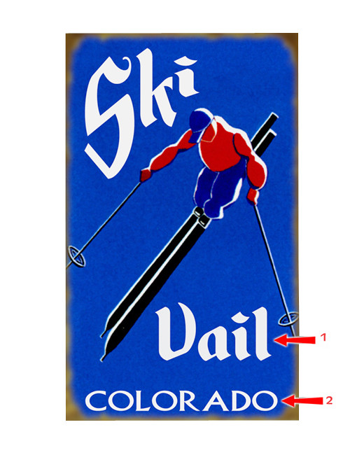 Blue Ski Sign | Black Forest Decor
