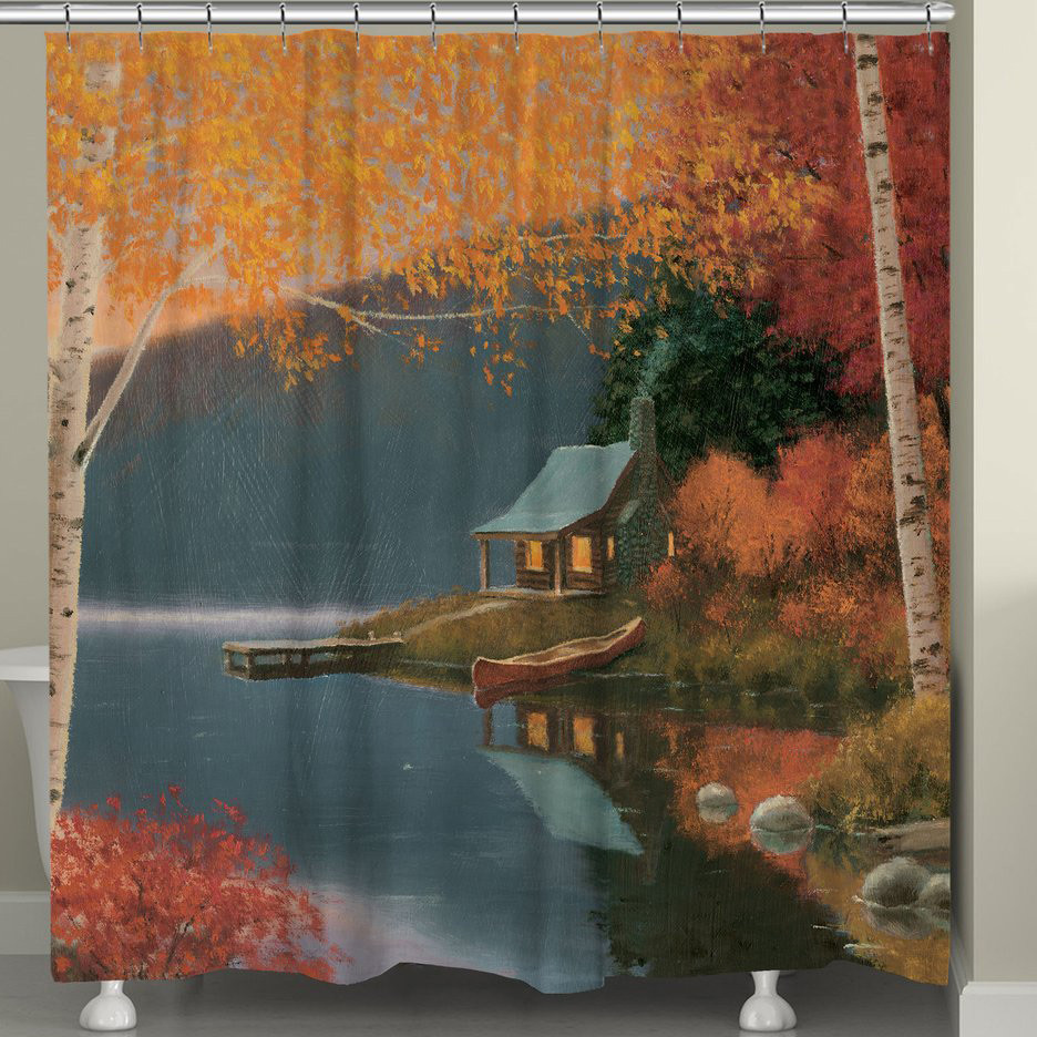 Rustic Shower Curtains: Peaceful Wilderness Shower Curtain | Black ...