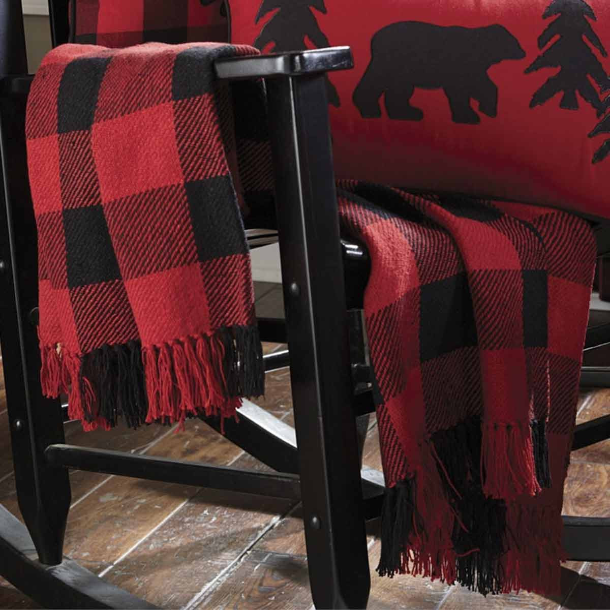 Red Buffalo Check Throw | Black Forest Decor