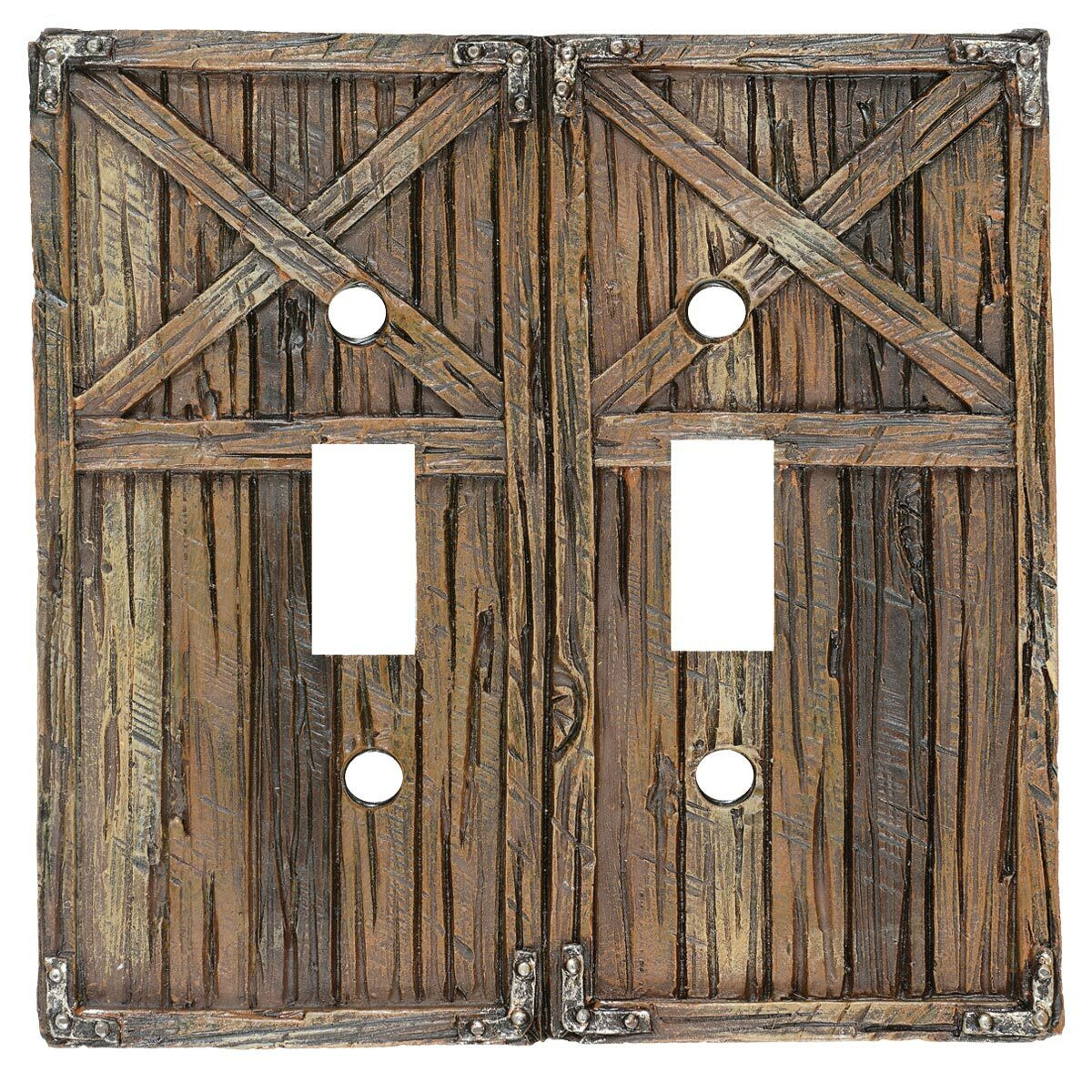 Rustic Barn Door Double Switch Cover - SALE | Black Forest Decor