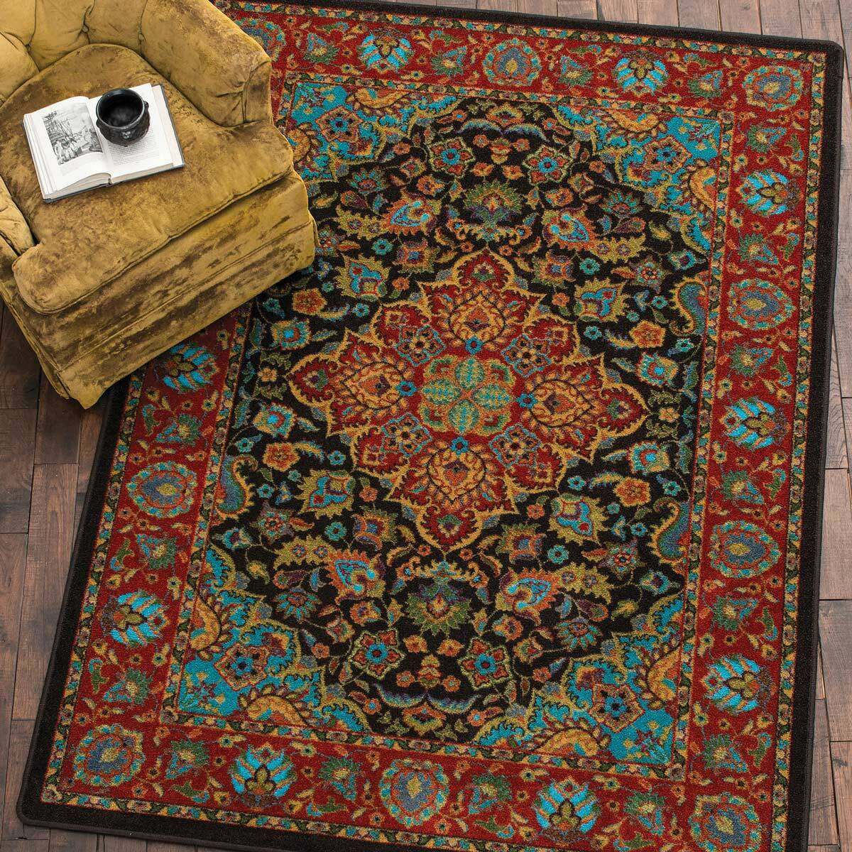 turquoise pattern rug