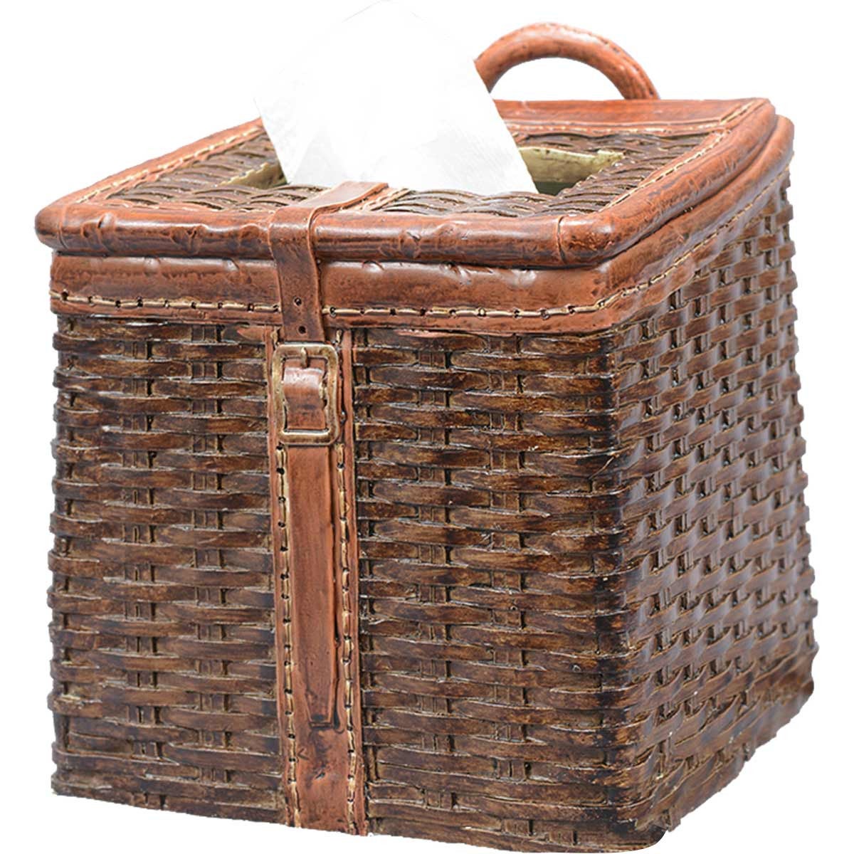 Vintage Camp Creel Tissue Box- SALE | Black Forest Decor