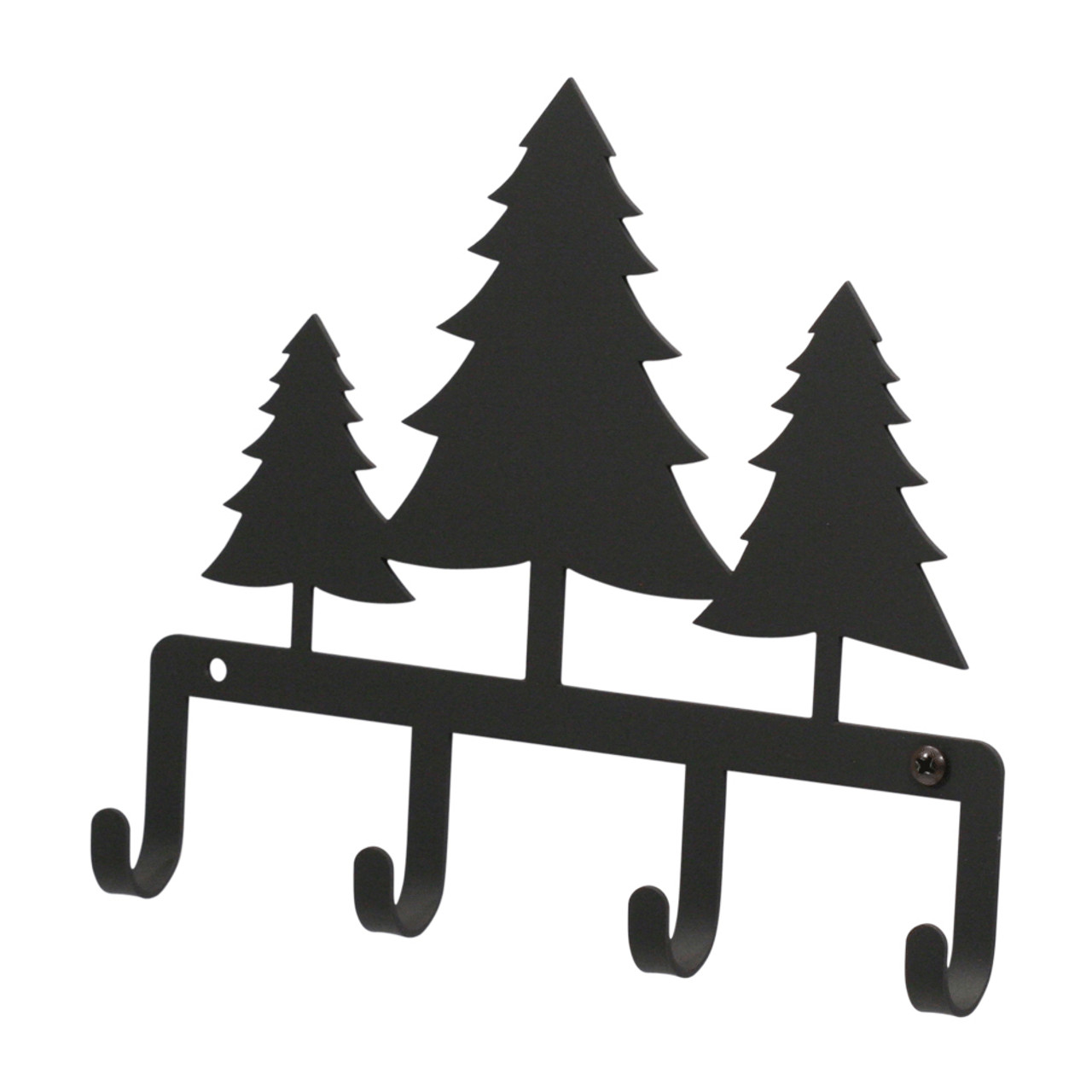 Wrought Iron Pine Trees Key Rack | Black Forest Decor