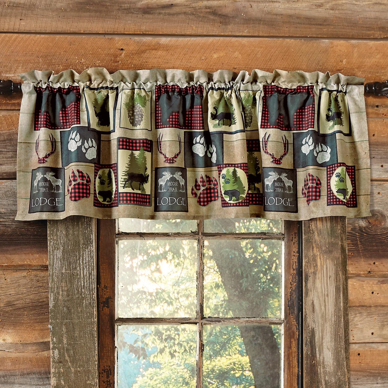 Wildlife Patch Valance | Black Forest Decor