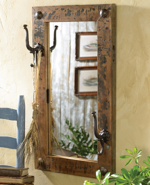 unique rustic bathroom mirrors
