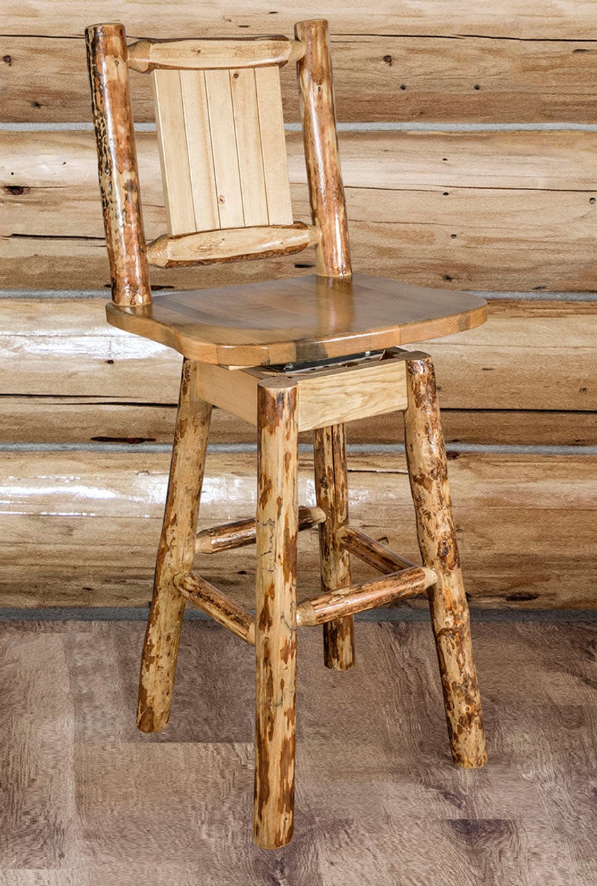 Cascade Swivel Counter Stool - Moose | Black Forest Decor