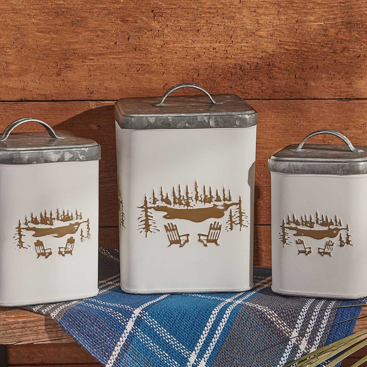 Adirondack Woods Canisters - Set of 3 | Black Forest Decor