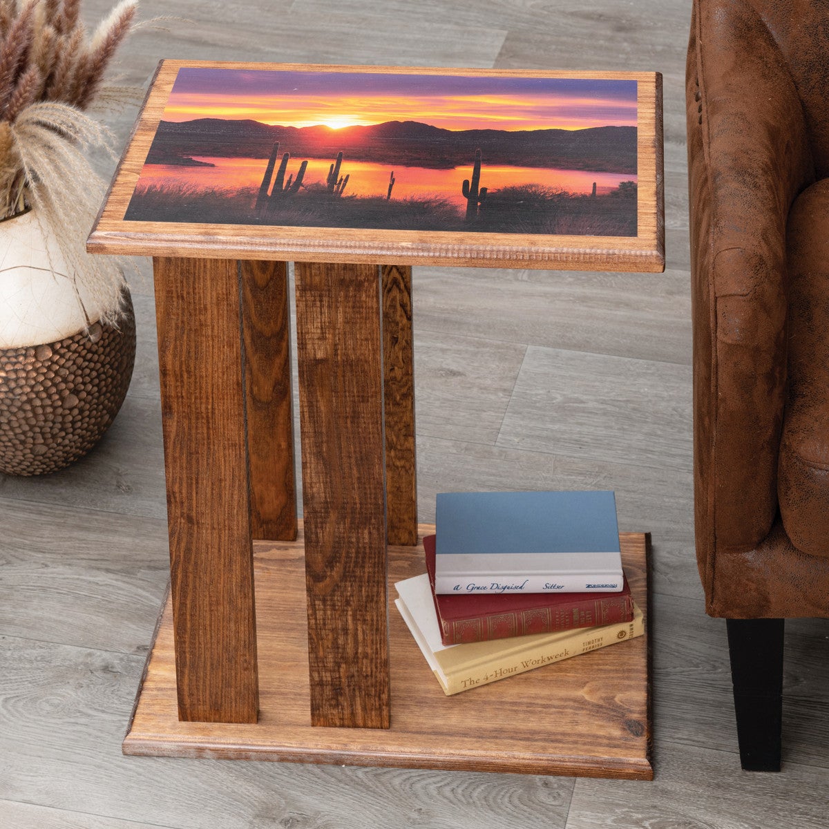 Cactus Sunset Side Table | Black Forest Decor