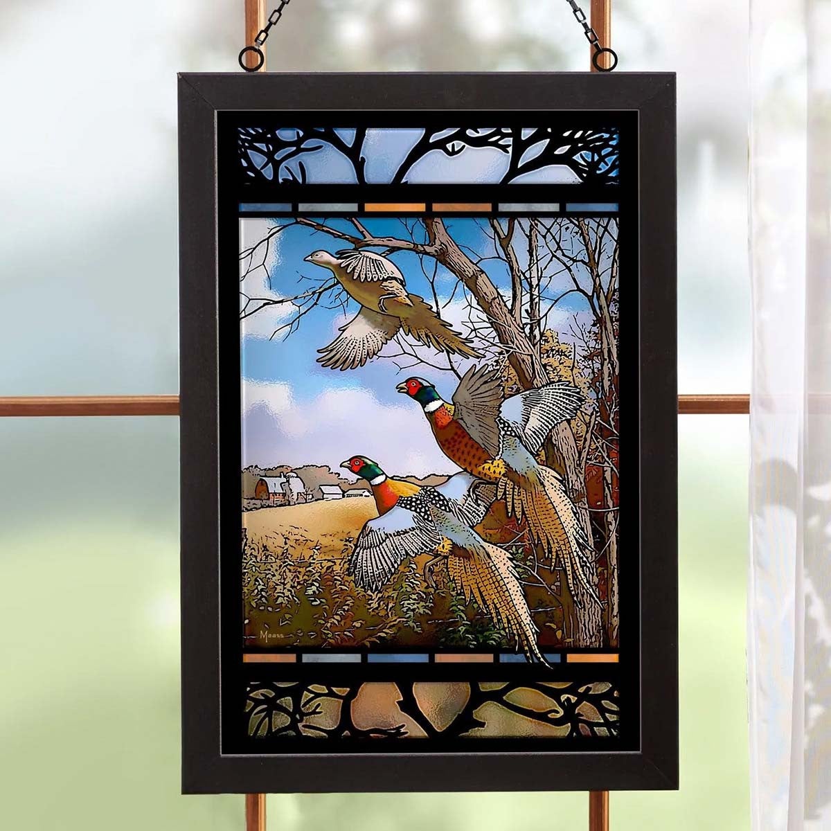 Autumn Reflections Stained Glass Art | Black Forest Decor