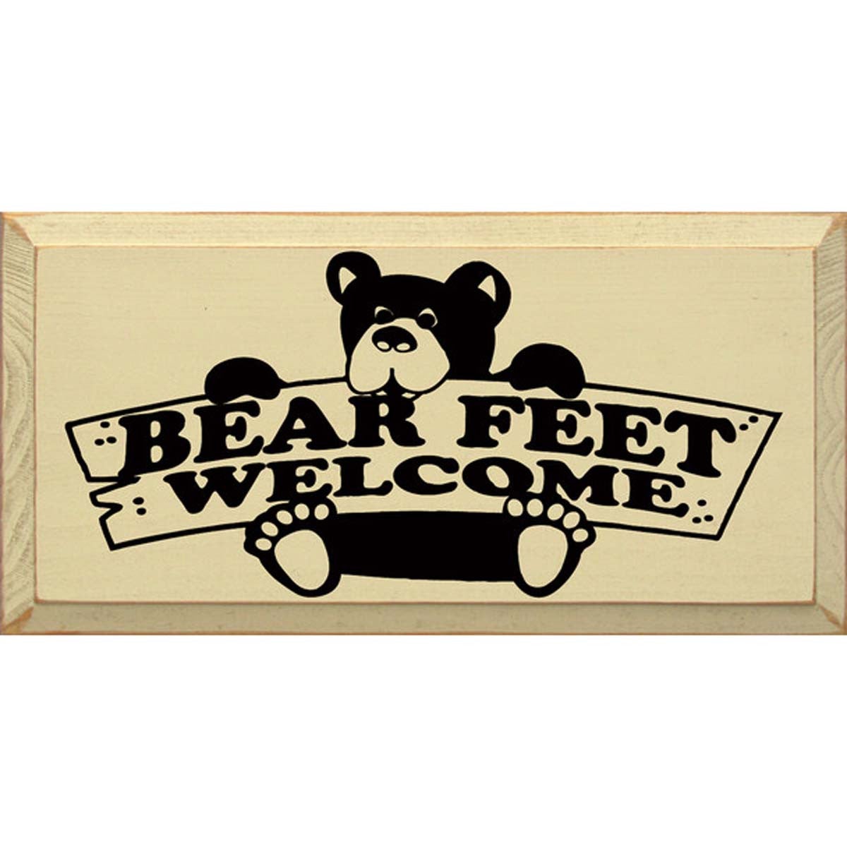 Bear Feet Welcome Wall Art | Black Forest Decor