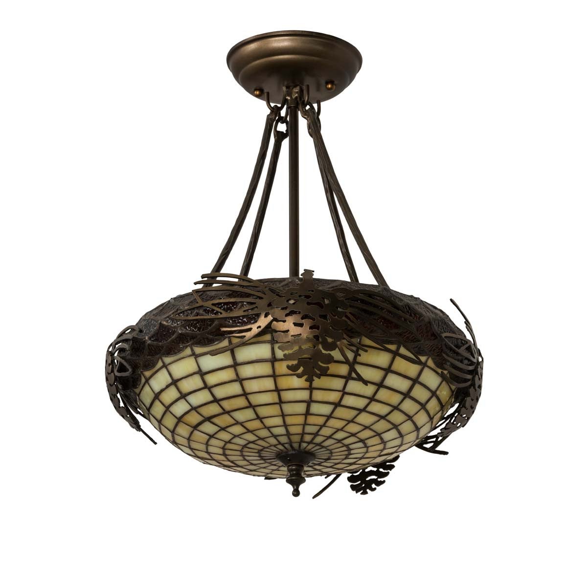 Shimmering Pines Semi Flush Mount Fixture | Black Forest Decor
