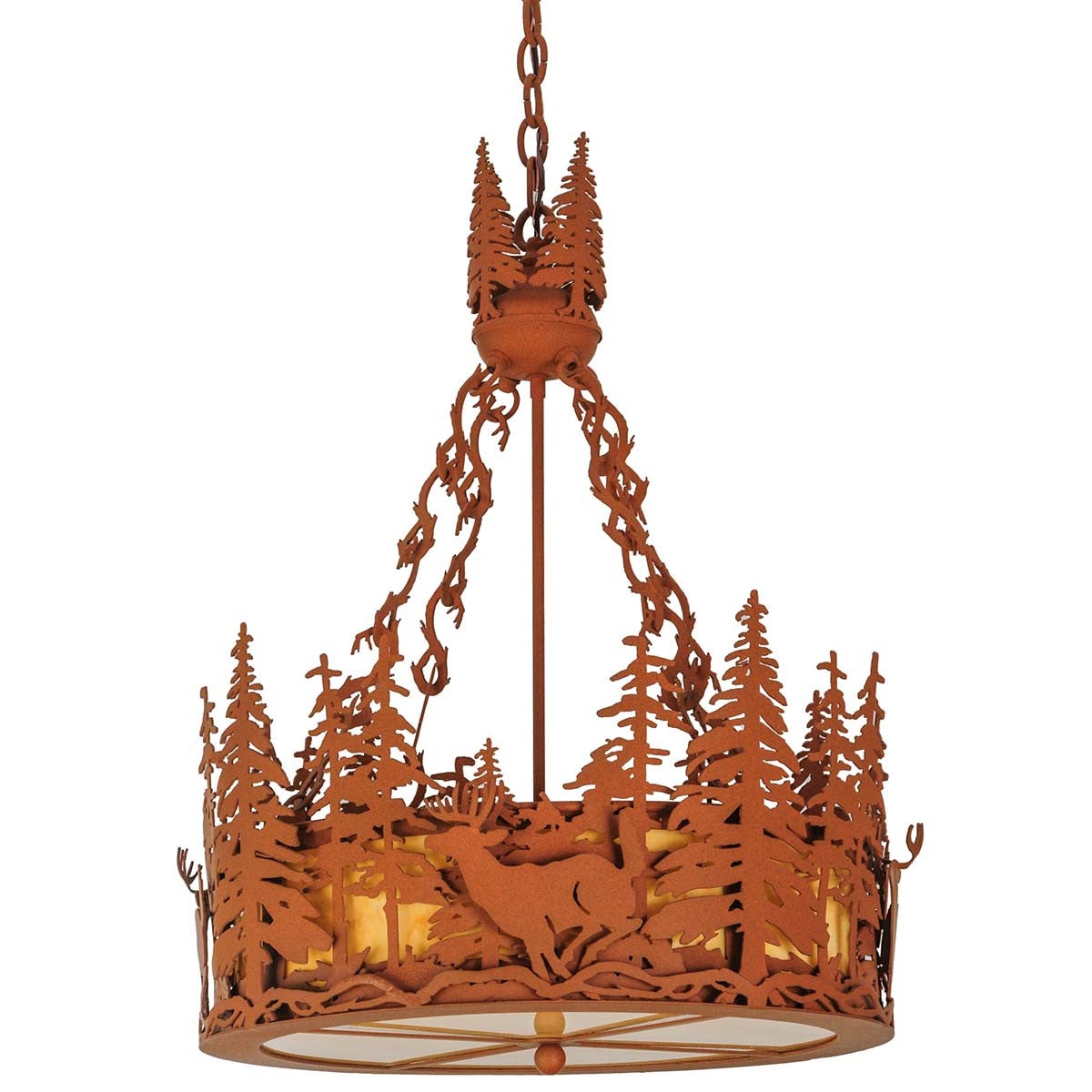 Evening Deer Inverted Pendant Light | Black Forest Decor