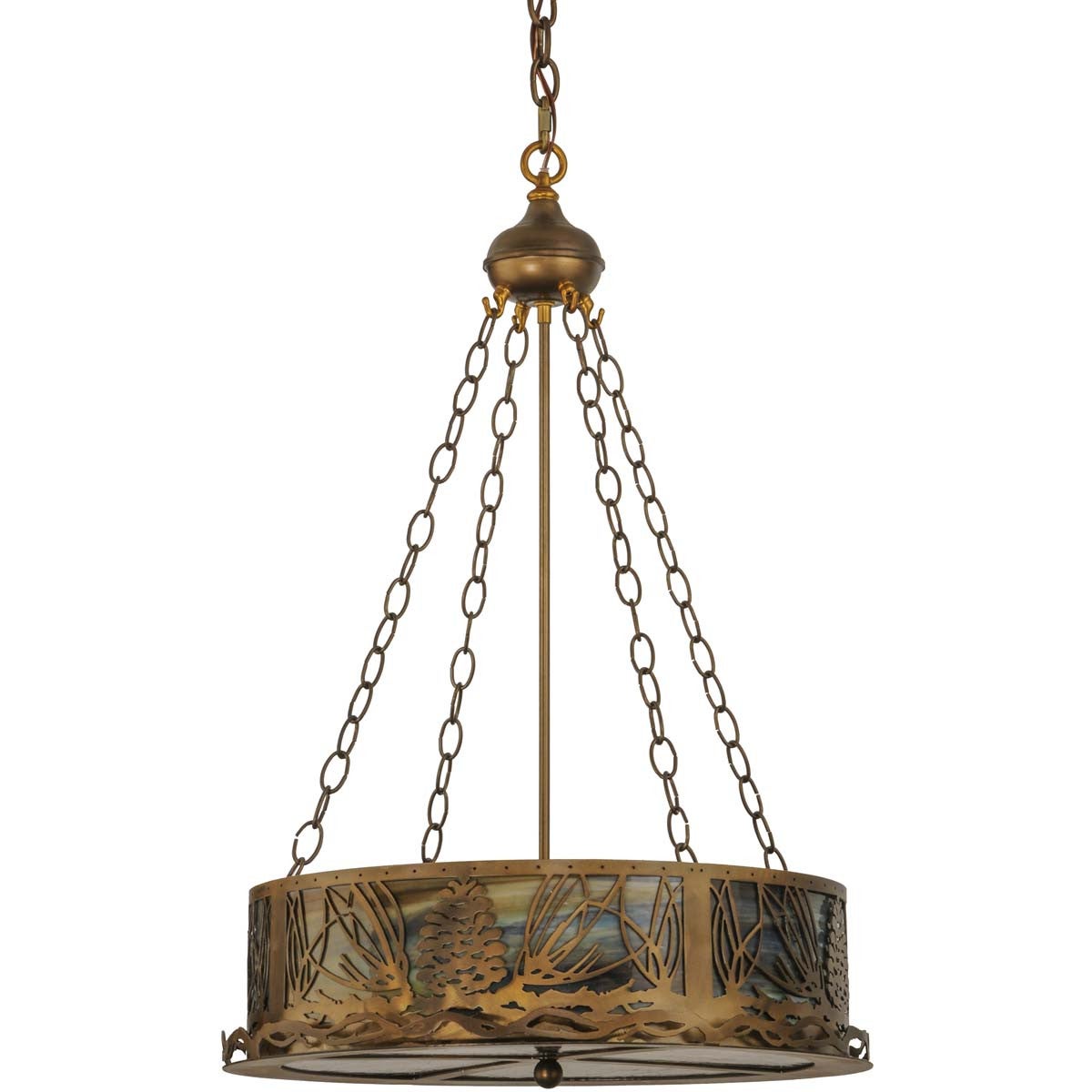 Golden Pine Inverted Pendant Light | Black Forest Decor