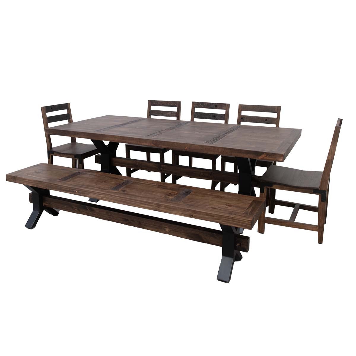 Lakeshore Walnut Dining Table - 7 Foot | Black Forest Decor