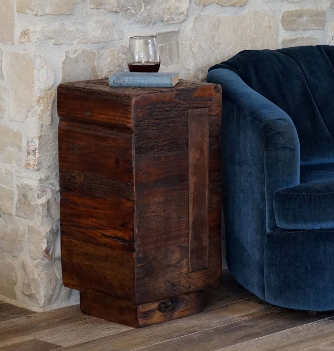 Ironwood Earthtone Side Table - Rustic Brown | Black Forest Decor