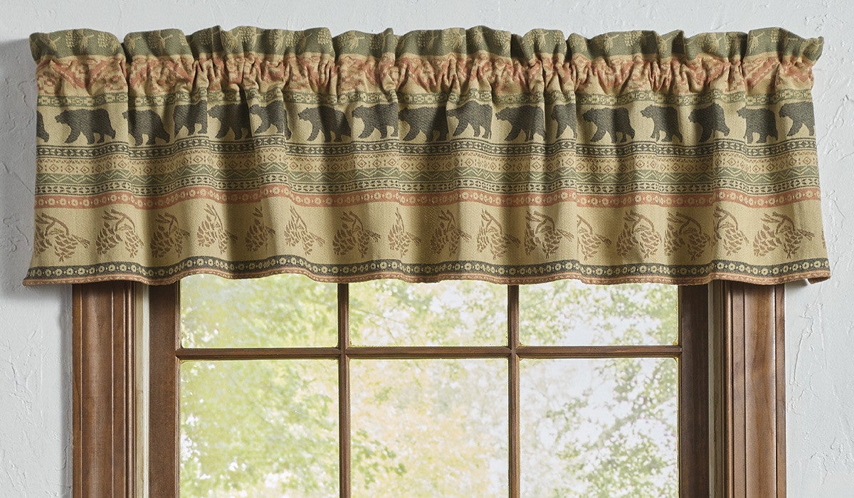 Timberland Bears Tapestry Valance | Black Forest Decor