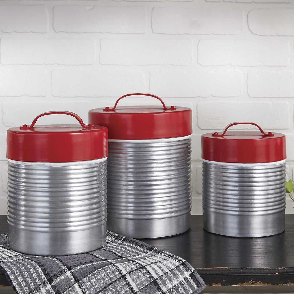 Retro Thermos Kitchen Canisters - Set of 3 - OVERSTOCK | Black Forest Decor