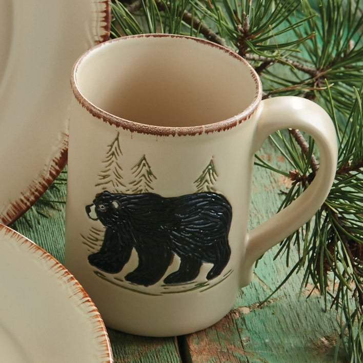 Bear & Moose Stoneware Bear Mug | Black Forest Decor