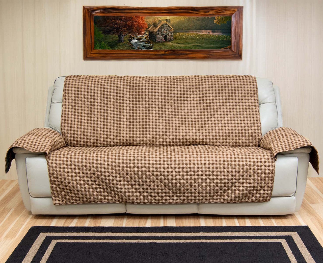 Black Bear & Pines Sofa Cover | Black Forest Decor