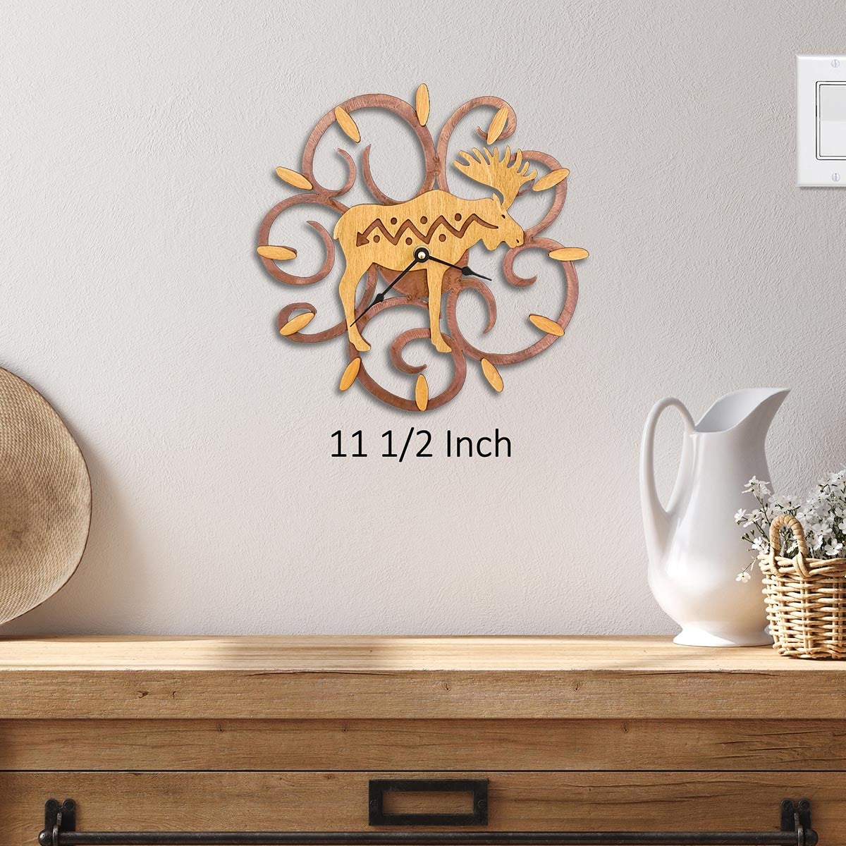 Designer Moose Wall Clock | Black Forest Decor