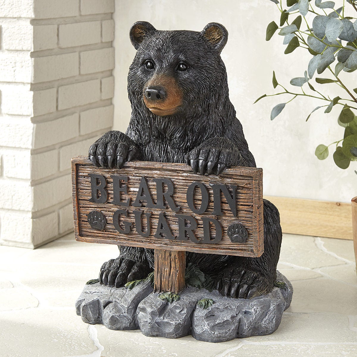 Forest Guardian Bear Sculpture | Black Forest Decor