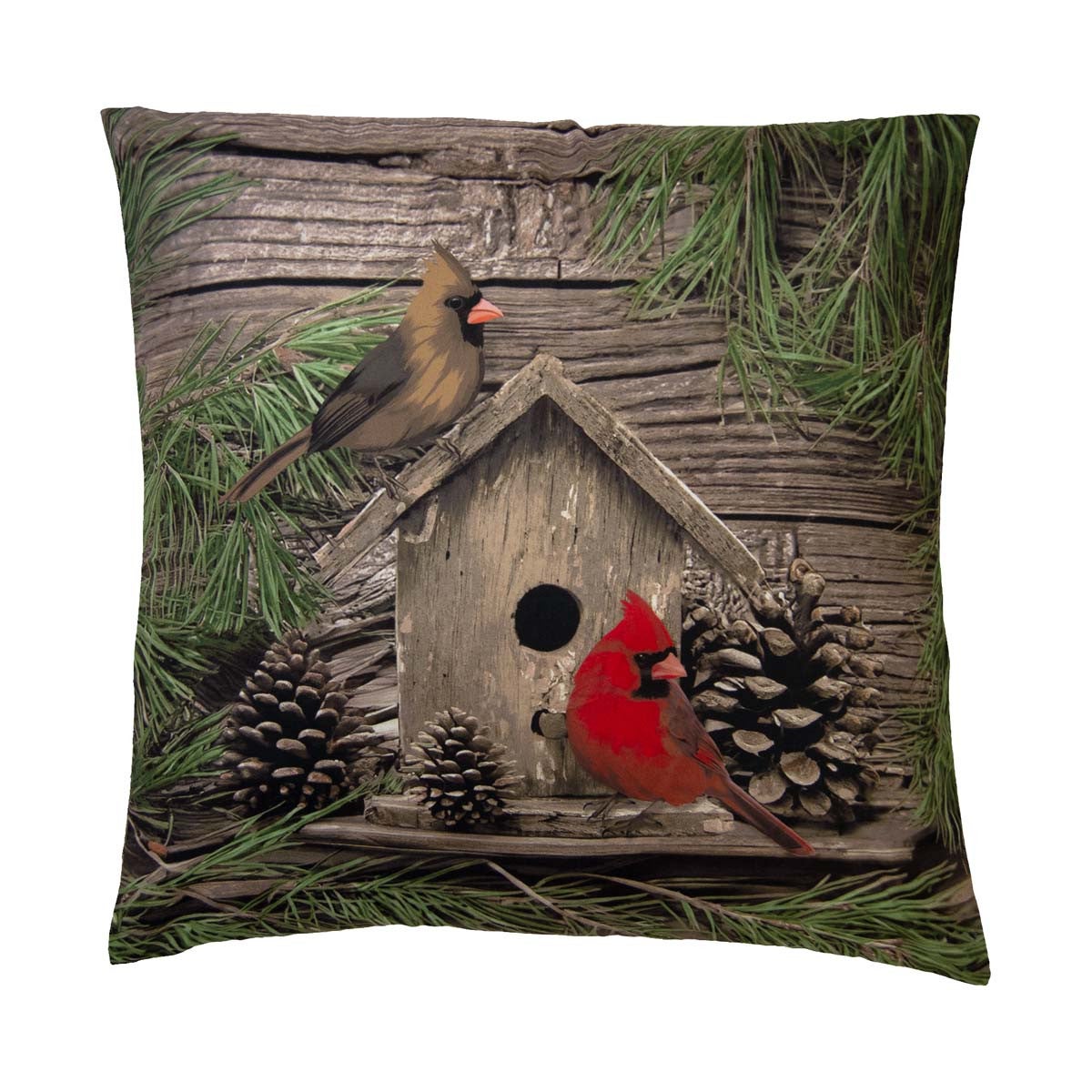 Woodland Cardinal Pillows - Set of 2 | Black Forest Decor
