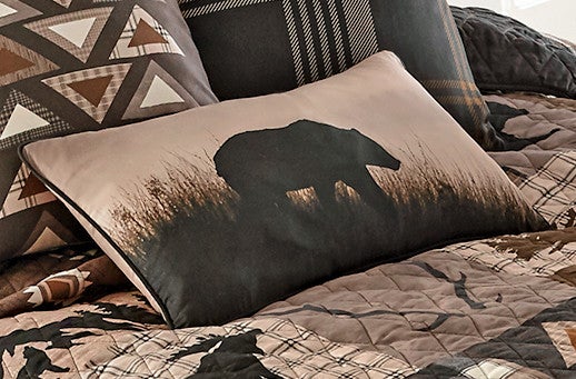 Shadow Bear Accent Pillow | Black Forest Decor
