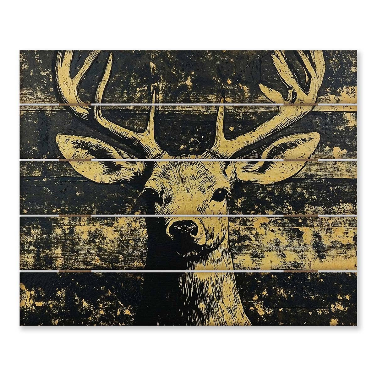 Gold Rush Buck Pallet Sign | Black Forest Decor