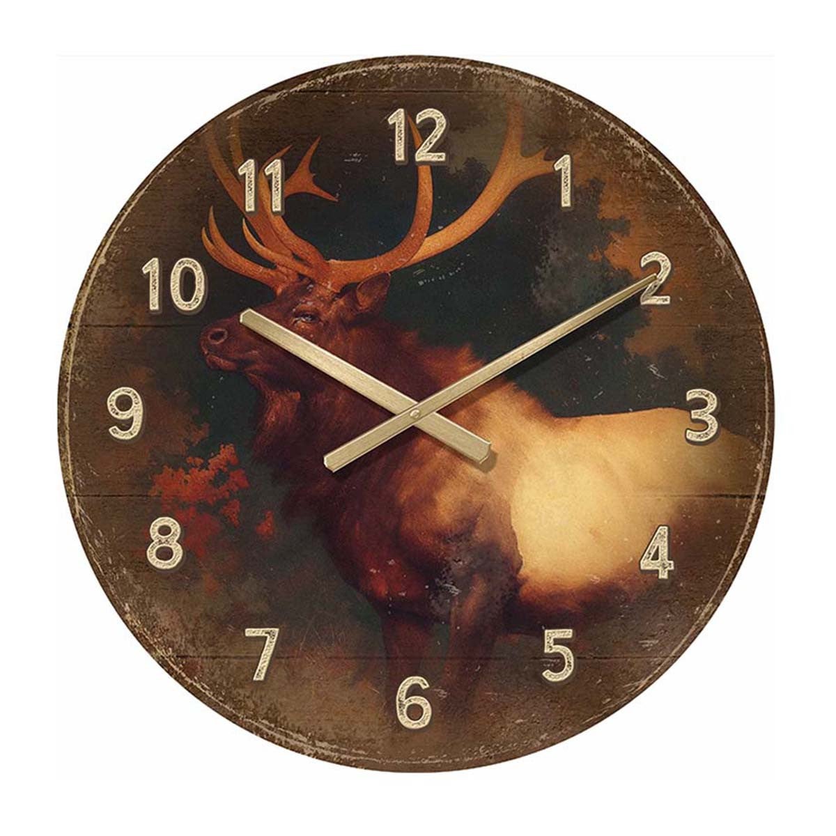 Rustic Elk Wall Clock | Black Forest Decor