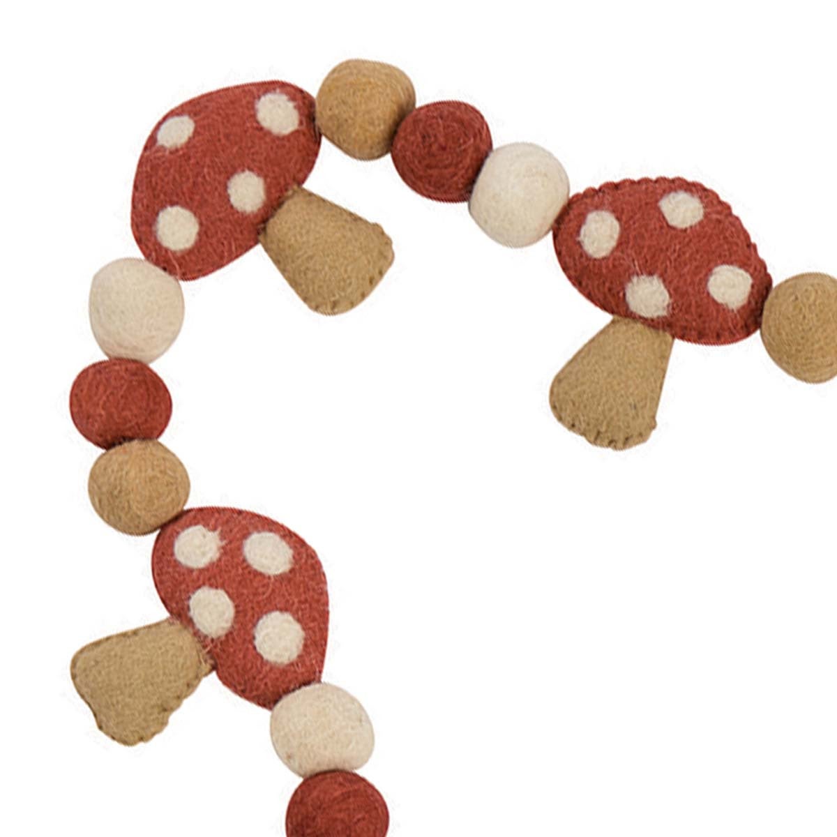 Fungi Threaded String Garland | Black Forest Decor