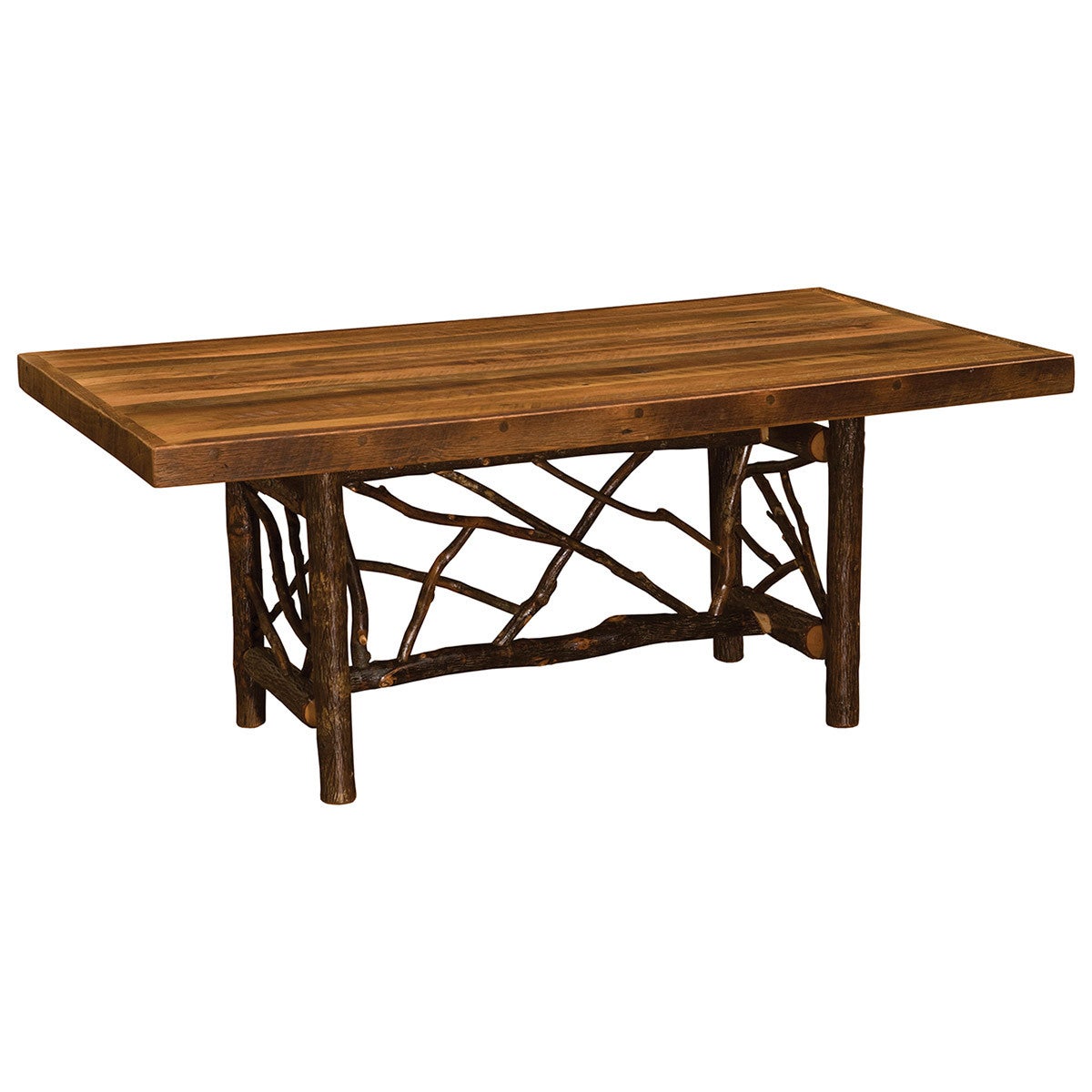 Appalachian Rectangular Twig Dining Table | Black Forest Decor