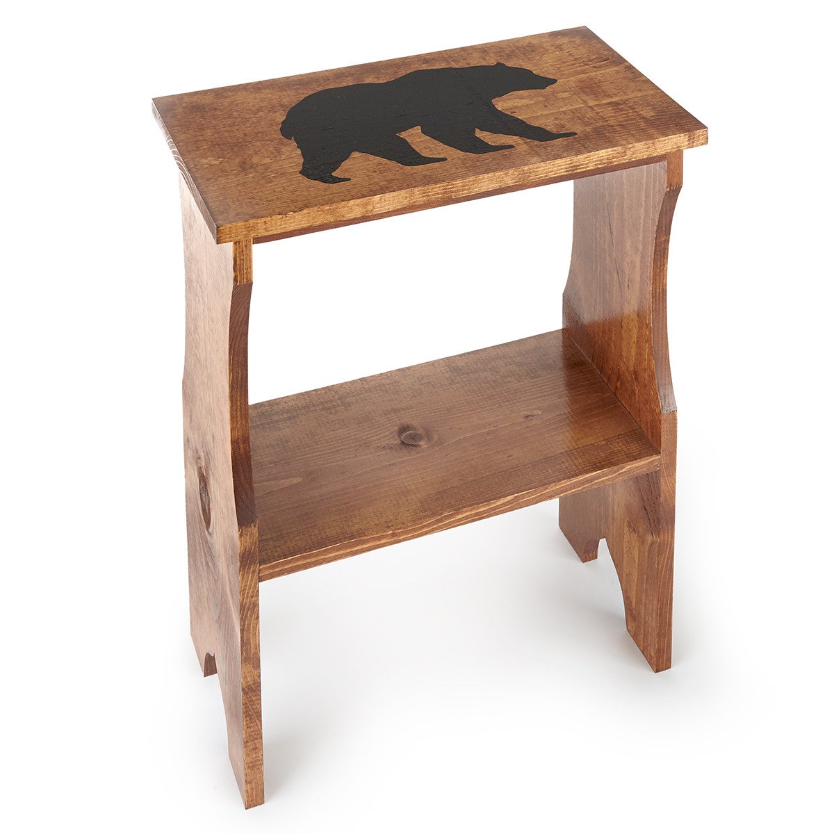 Black Bear Silhouette Side Table | Black Forest Decor