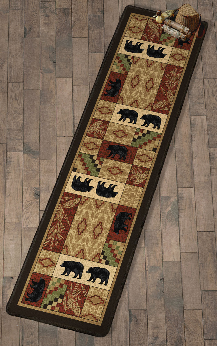 Wildlife Rugs: 2 x 8 Bear Trails Rug | Black Forest Decor