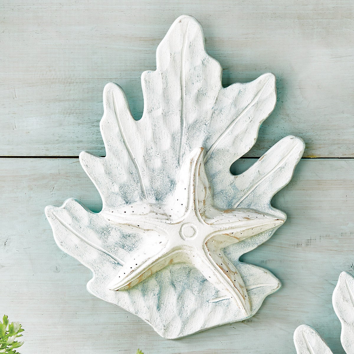 Starfish on Aqua Reef Wood Wall Art - CLEARANCE | Black Forest Decor