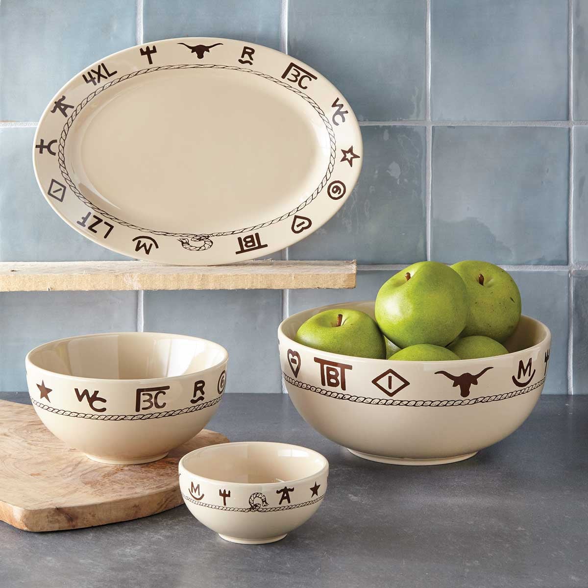 Branded Serving Bowl Set (3 pcs) | Black Forest Decor