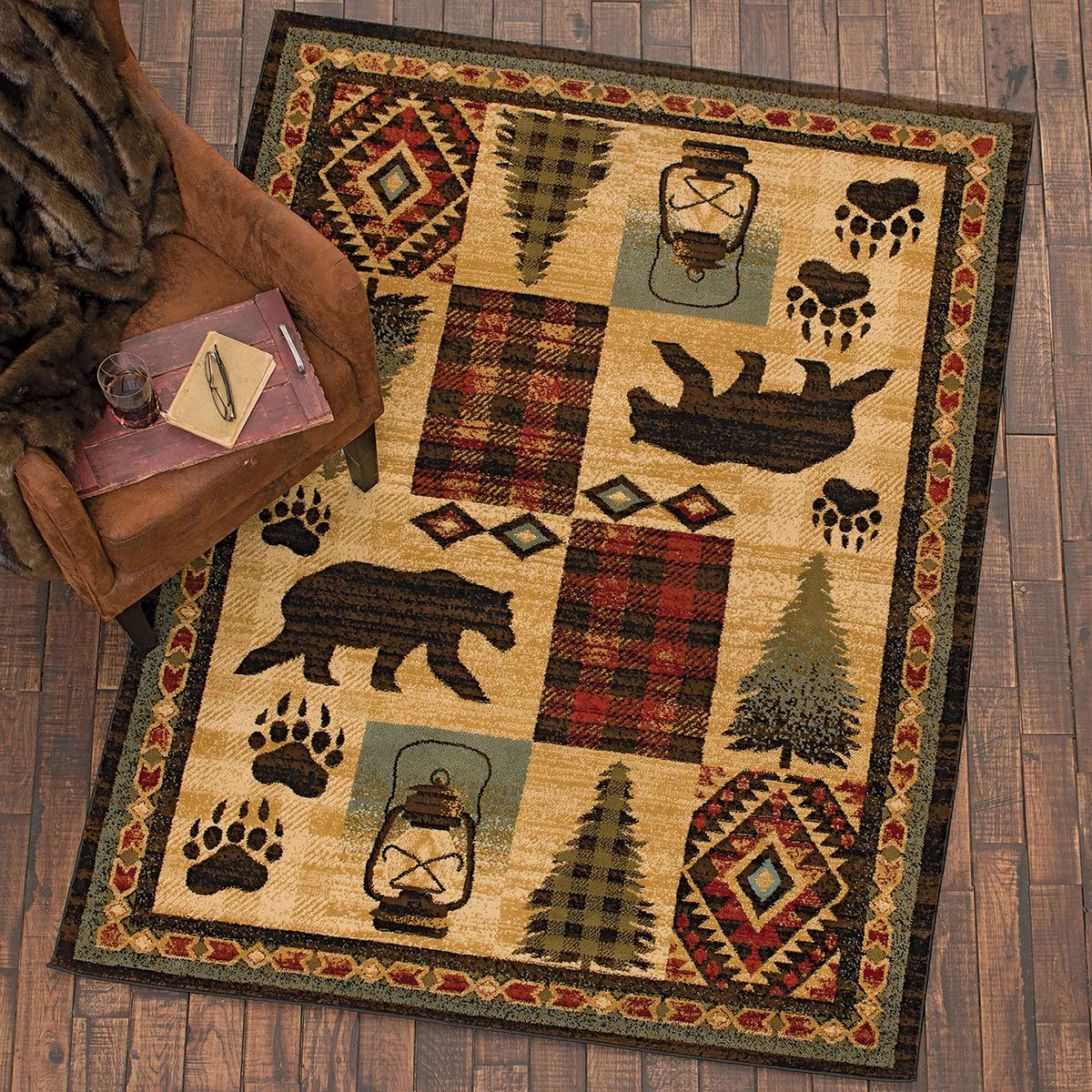Cabin Life Rug - 5 x 7 | Black Forest Decor