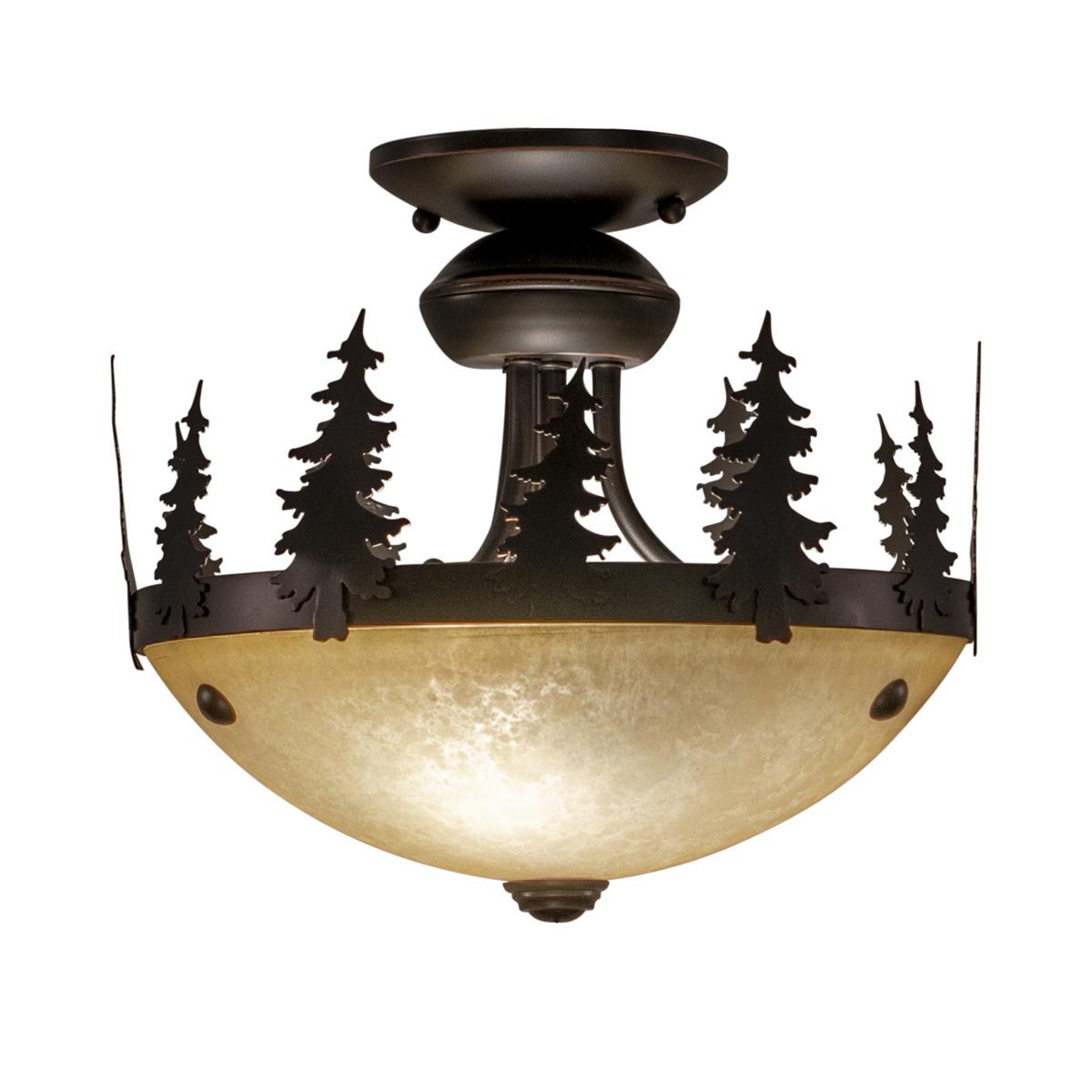 Canyon Semi-Flush Ceiling Light - 12 Inch | Black Forest Decor