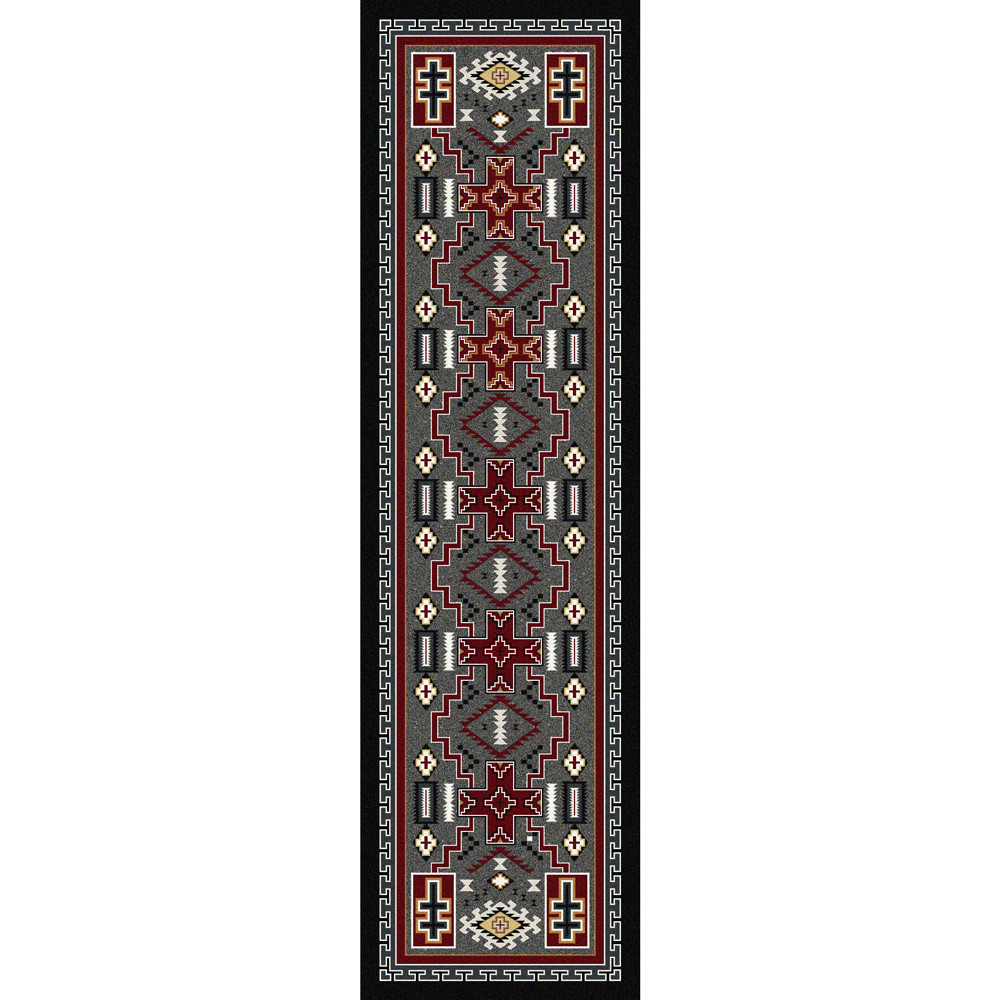 Double Cross Rug - 2 x 8 | Black Forest Decor