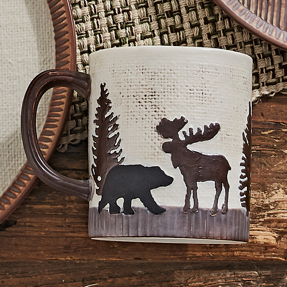 Timberland Moose & Bear Ceramic Dinnerware | Black Forest Decor