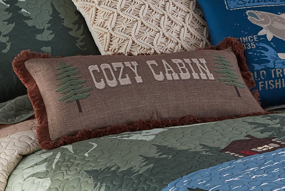 Cozy Cabin Pines Pillow | Black Forest Decor