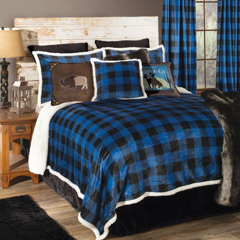 Rustic Bedding: Blue Buffalo Check Bedding Collection