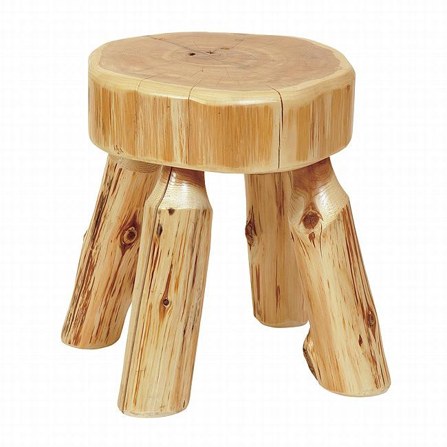 Cedar Log Foot Stool | Black Forest Decor