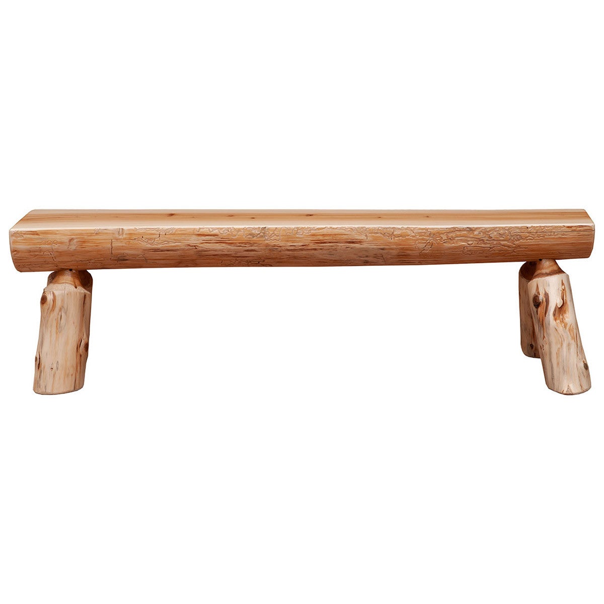 Cedar Log Furniture: 36-Inch Log Bench | Black Forest Decor