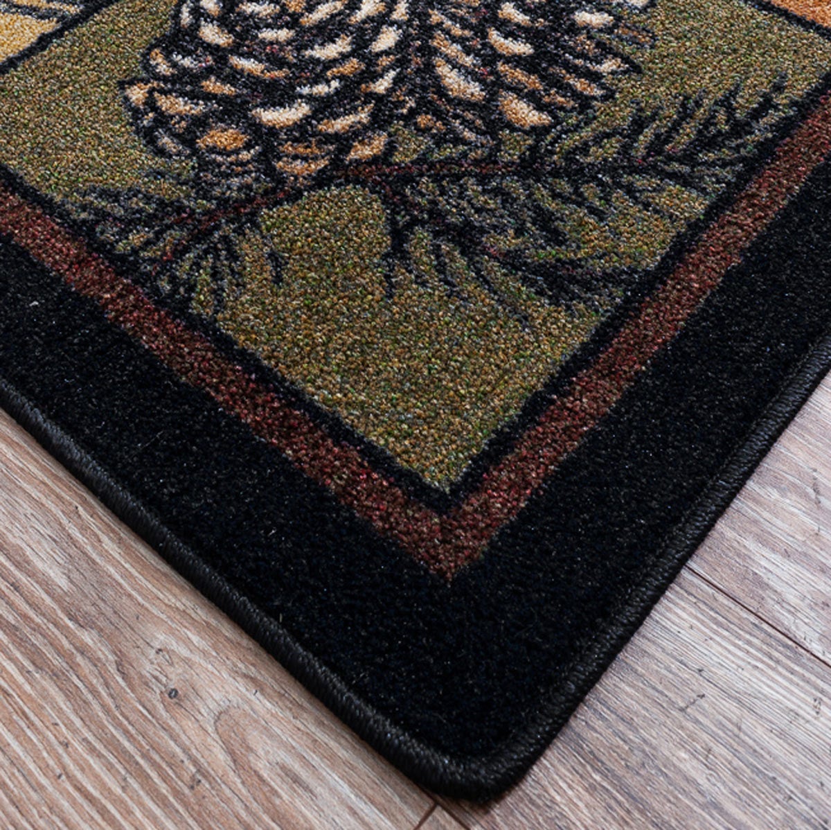 Pinecone Panels Rug - 2 x 8 | Black Forest Decor