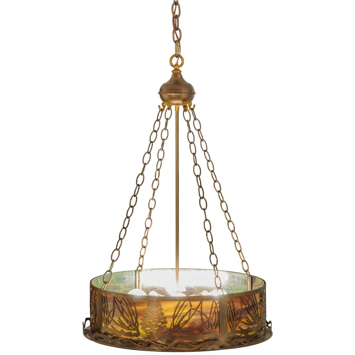 Golden Pine Inverted Pendant Light | Black Forest Decor