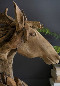 Driftwood Mustang Sculpture | Black Forest Decor