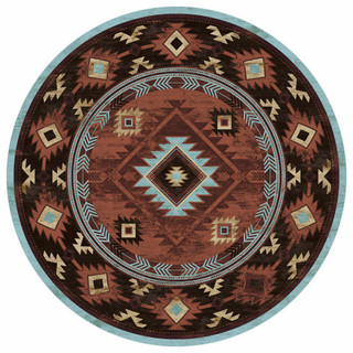 Whiskey River Rust Rug - 8 Ft. Round | Black Forest Decor